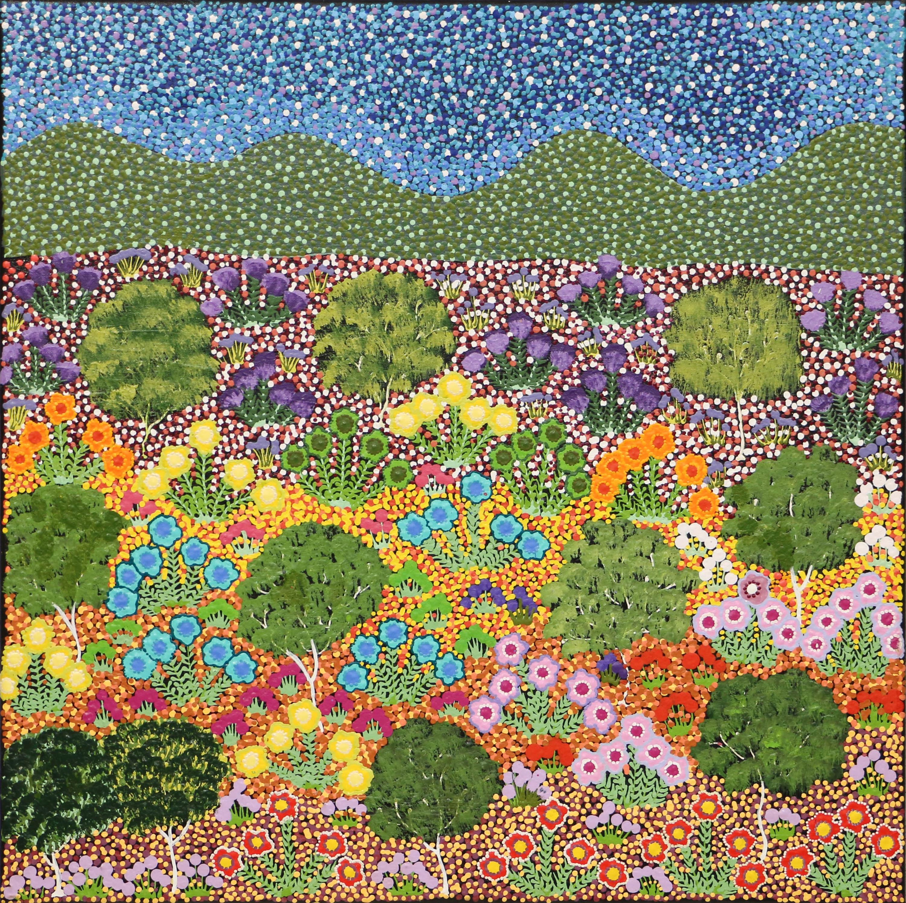 Bush Medicine and Bush Flowers, 61x61 cm – Artists of the Barkly