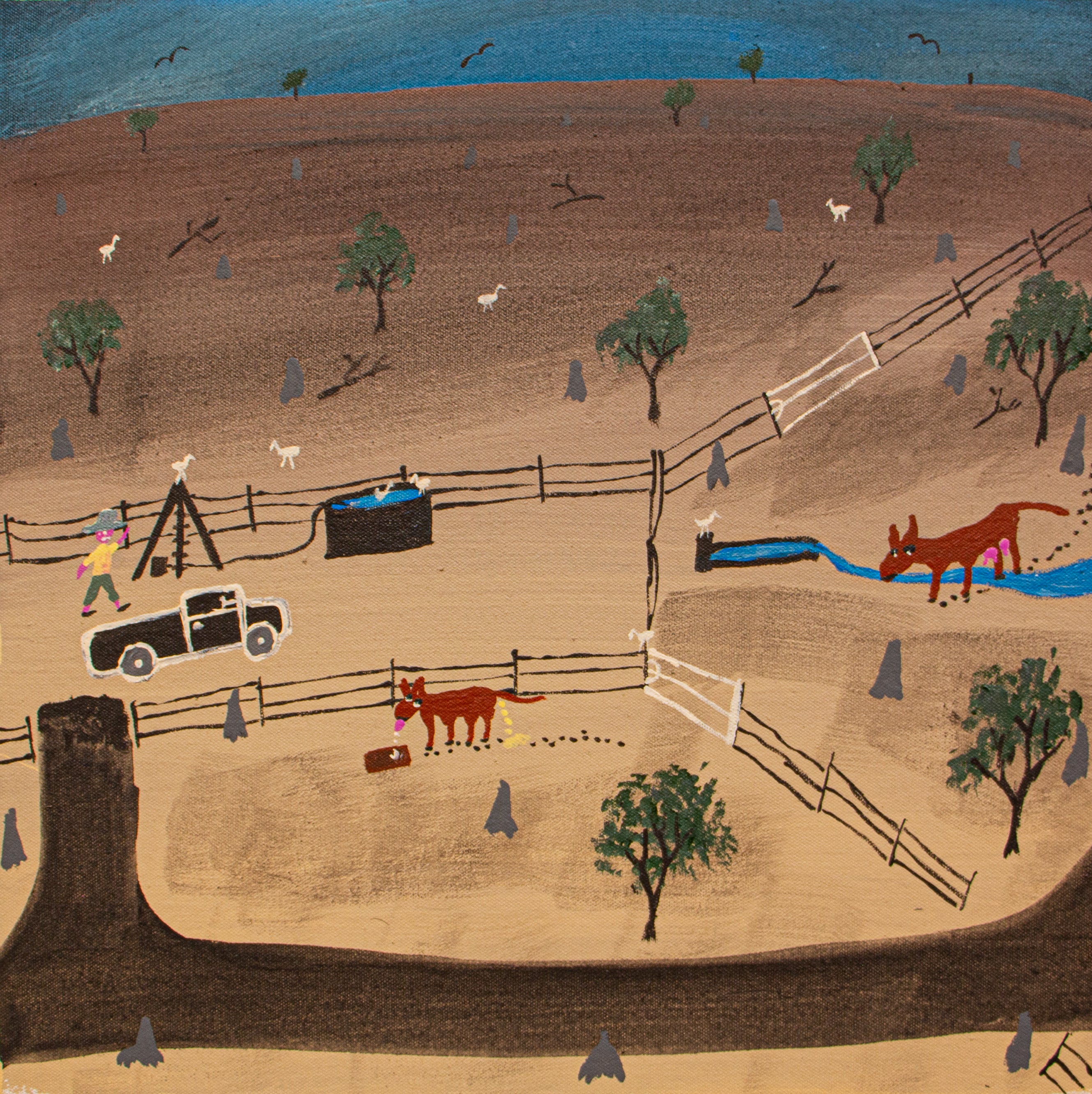 Alroy Downs, 30x30cm – Artists of the Barkly